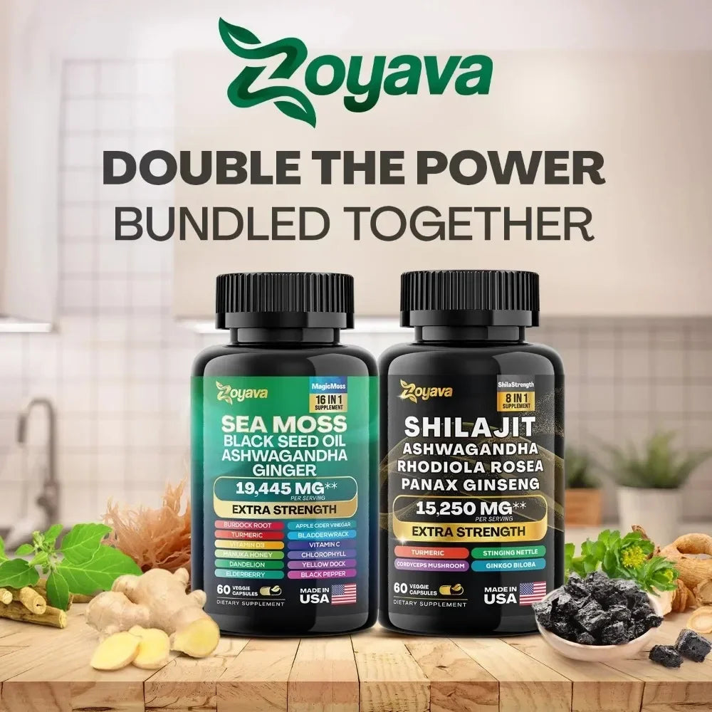 Nature's Vitality Boost Kit Bundle - Sea Moss & Shilajit – Snatch Vault